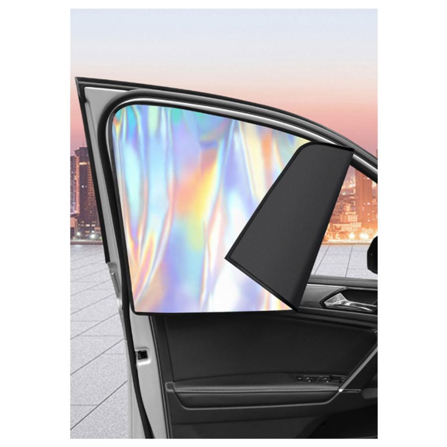 運転席 車窓日よけ 2点セット 車用サンシェード カット カーシェード ウィンドウスクリーン カーテン 車 uv 助手席 後部座席 : マ ...