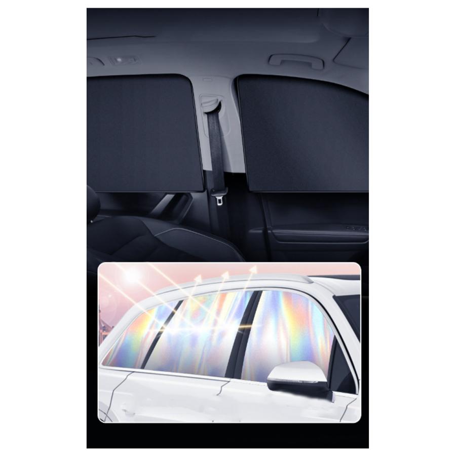 運転席 車窓日よけ 2点セット 車用サンシェード カット カーシェード ウィンドウスクリーン カーテン 車 uv 助手席 後部座席 : マ ...
