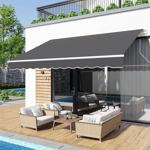 オーニングテント2m/2.5m/3m//3.5m/4m 手動格納式オーニング 日よけスクリーン 巻取式 サンシェード 日除け シェード オーニングテント 雨よけ : ミニョンショップ - 通販 ...