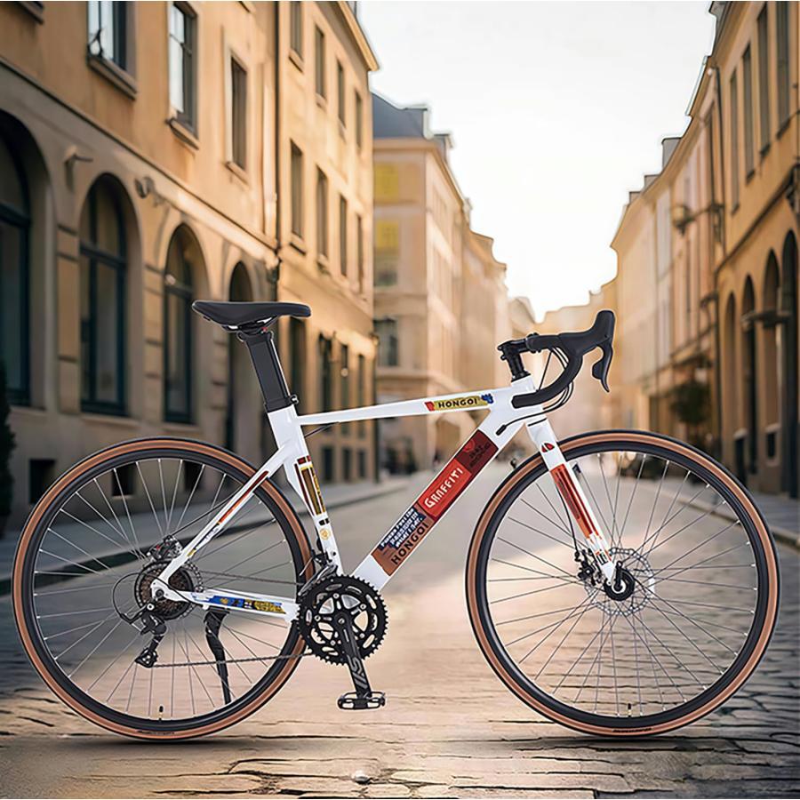 スポーツバイクスポーツ 自転車 700C×28C エアロロードバイク初心者 適応身長160cm デュアルコントロールレバー 内部配線アルミフレーム通勤 街乗り : ミニョンショップ - 通販 ...