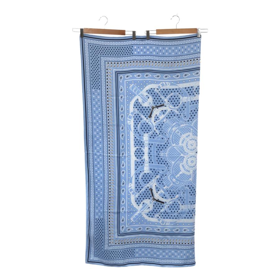 質屋 エルメス HERMES カレ140 Eperon d'Or エプロンドール ブルーオックスフォード バンダナ 水色 青 シルク 大判 ショール H7082 みいち質店 : みいち質店 ...