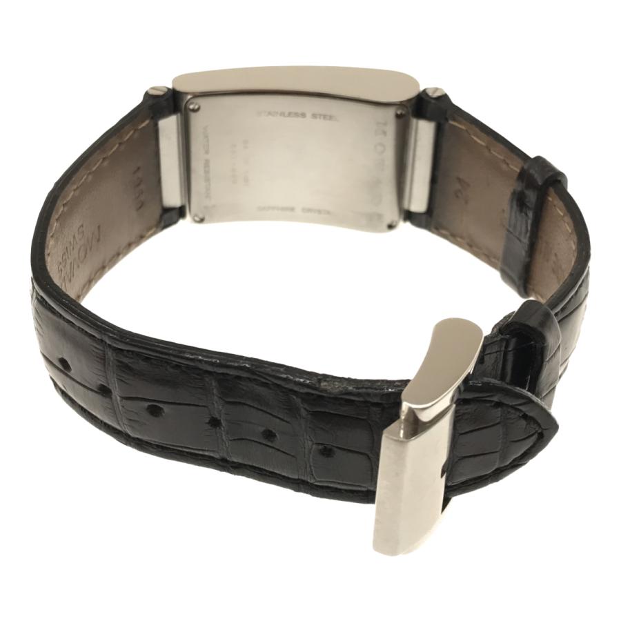 質屋 モバード MOVADO 84 D5 1481 腕時計 自動巻き 革ベルト シルバー色文字盤 AT SS サファイアクリスタル M1355 ...