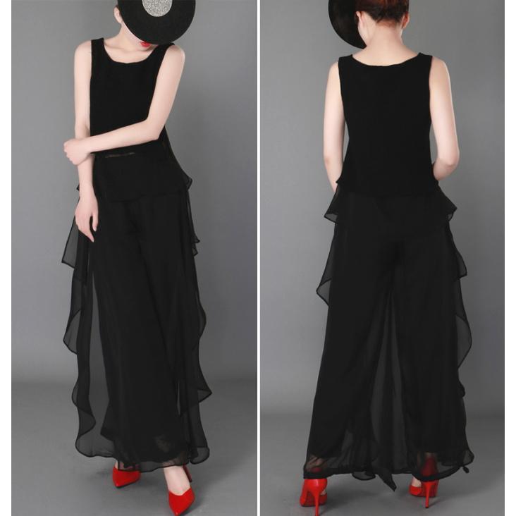 ダンス フレアパンツ(ブラック)ガウチョパンツ スカーチョ ワイドパンツ サムエル cy32-b-p0 : ダンス衣装専門店 ミカドレス ...