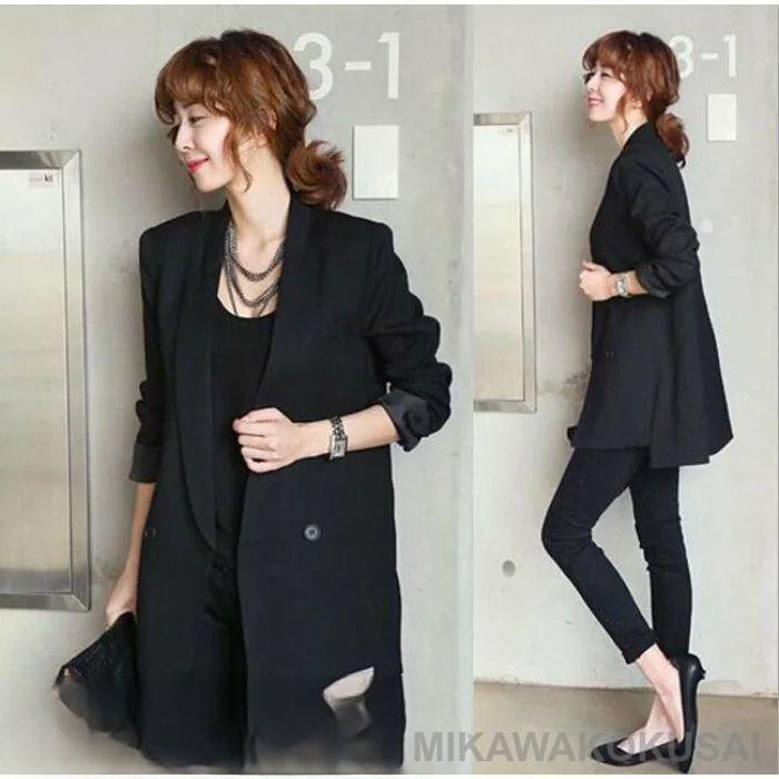 スーツ レディース スーツジャケット 黒 ジャケット ゆったり ロング テーラードジャケット おしゃれ 30代 40代 フォーマル ビジネススーツ 上着 春 通勤 OL ホ : 三川国際 ...
