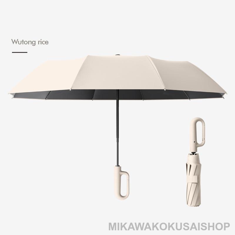 傘 メンズ 日傘 折りたたみ傘 晴雨兼用 自動開閉 軽量 大きい UVカット コンパクト カラビナハンドル 撥水加工 完全遮光 耐風 レディース : neiru-2411na655 : 三川 ...