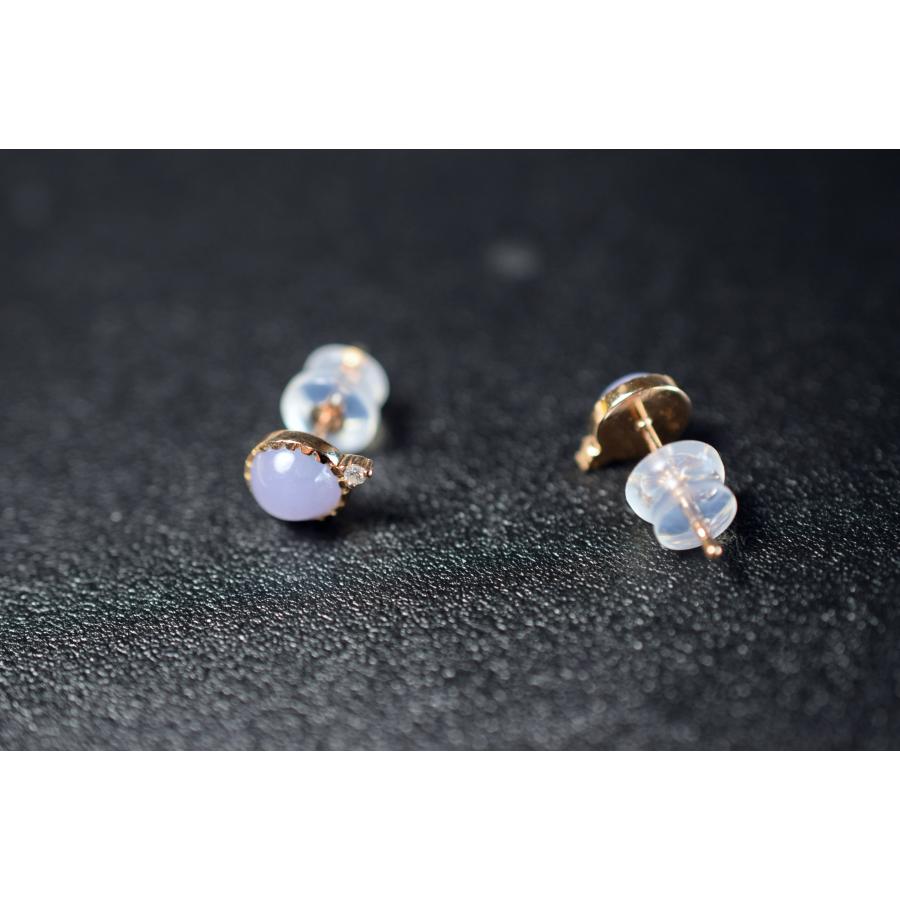 a09 現品 即発送 ギフト無料 k18金ピンクゴールド 一粒 ピアス 天然 ラベンダー 本翡翠 ダイヤモンド お正月 ご褒美 母の日 :a09:Mika-Jewelry - 通販 ...