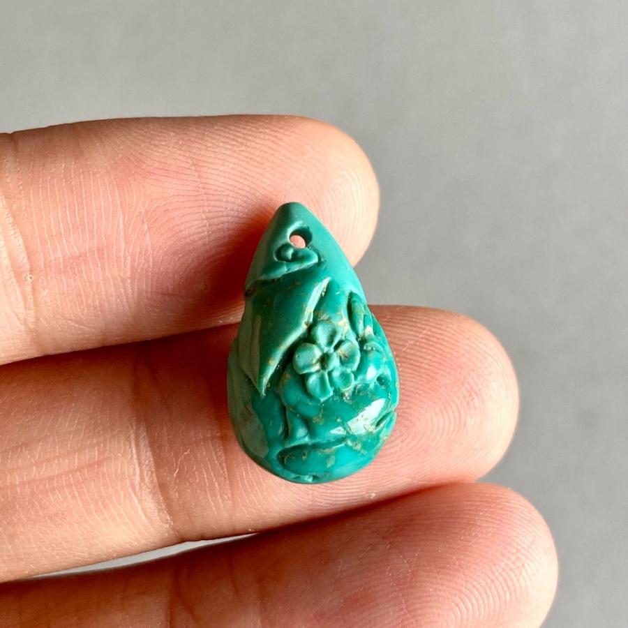 Mika-Jewelry-TK02 一点物 天然 ターコイズ トルコ石 手彫り 彫刻 梅 ペンダント ルース 裸石 :ci-6183:Mika-Jewelry - 通販 - Yahoo!ショッピング