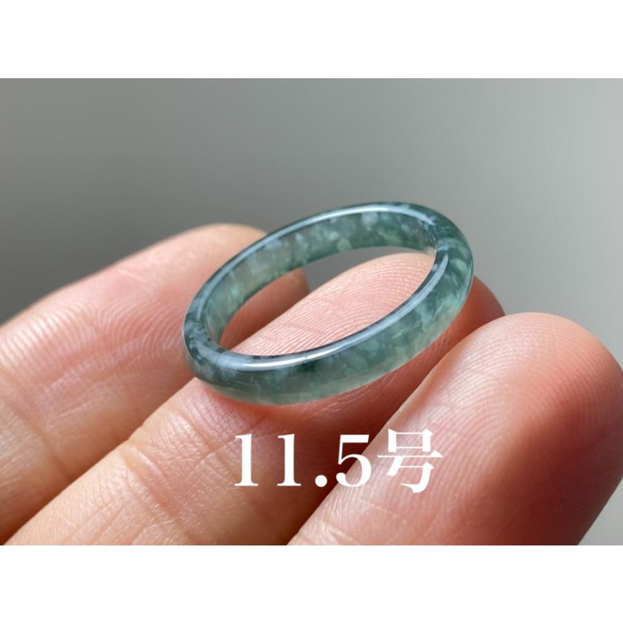 L126 氷種 藍水飄雪花 11.5号 天然 グアテマラ産 A貨 本翡翠 くりぬき リング : Mika-Jewelry - 通販 ...