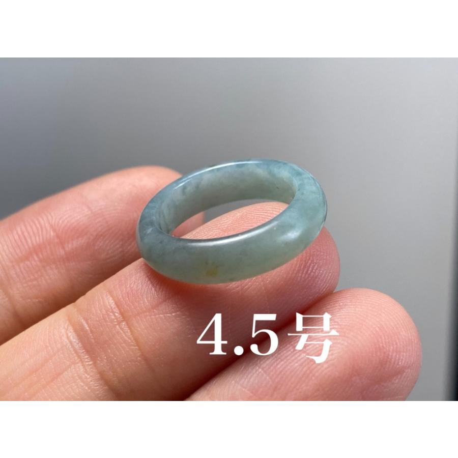 L162 艶消し表面 小指 青系 4.5号 天然 グアテマラ産 A貨 本翡翠 くりぬき リング 黄翡翠 : Mika-Jewelry - 通販 ...