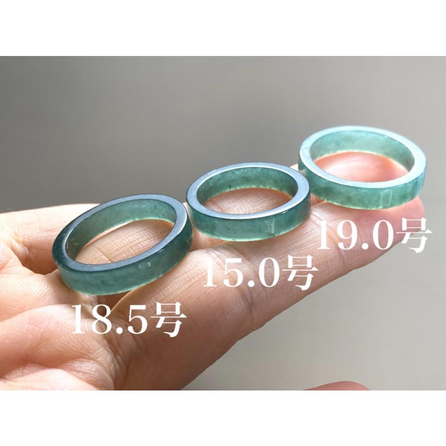 L23-147 氷糯種 青色 18.5号 15.0号 19.0号 天然 グアテマラ産 A貨 本翡翠 くりぬき リング : Mika-Jewelry - 通販 - Yahoo!ショッピング
