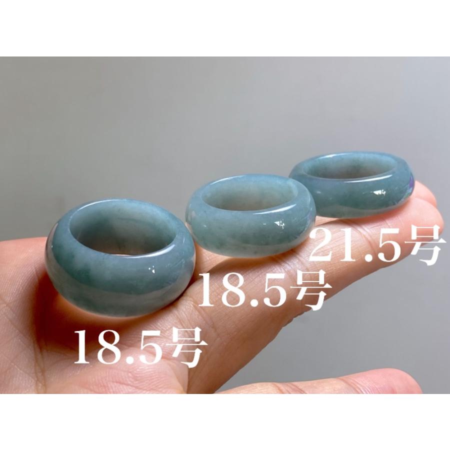 L167 藍水 18.5号 21.5号 天然 グアテマラ産 本翡翠 くりぬき 広幅 リング 板指 : Mika-Jewelry - 通販 ...