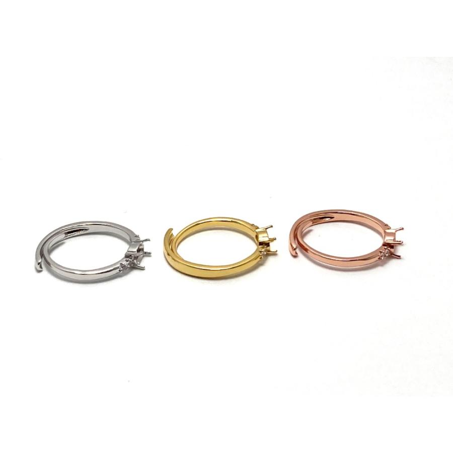 RG54 上品 3.1x5.1~3.9x6.1mm 空枠 ファセット 台座 楕円 リング枠 ルース 裸石 天然石 指輪 石枠 爪留め フリー ...