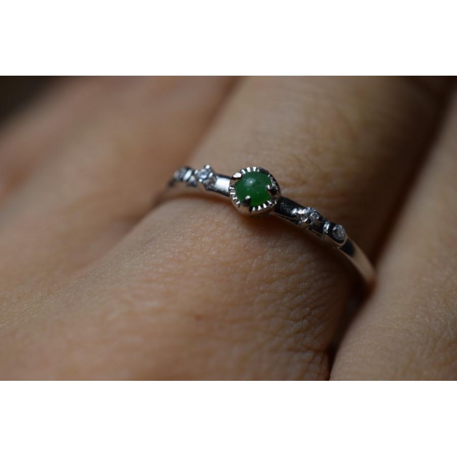 SR4-82 シルバー ミニ 緑 天然 本翡翠 リング 指輪 フリーサイズ 金属アレルギー対応 : Mika-Jewelry - 通販 - Yahoo!ショッピング