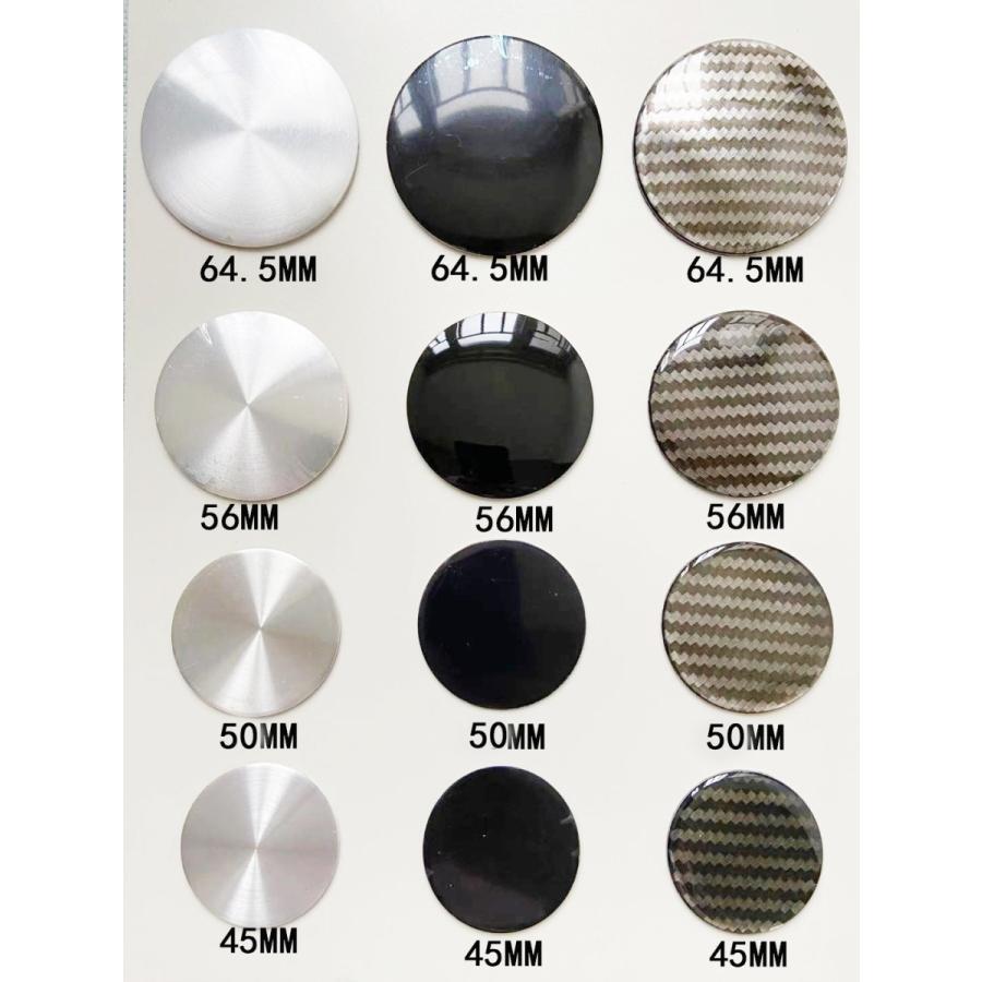 ホイール センター キャップ ステッカー デカール シール 4個 50mm 56 mm 45mm 65mm カーボン ブラック シルバー 装飾 外装 車 自動車 : 生活屋一号 - 通販 ...