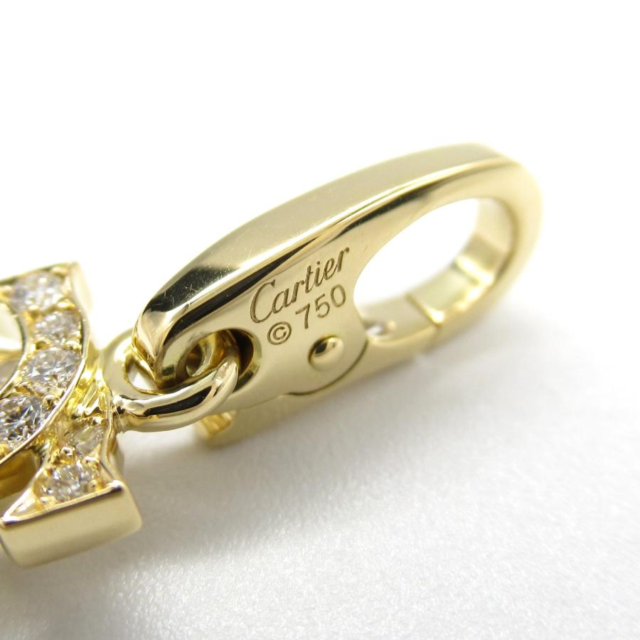 Cartier カルティエ 2C ダイヤ チャーム ブランドオフ CARTIER K18（イエローゴールド） ペンダントトップ 750YG ...