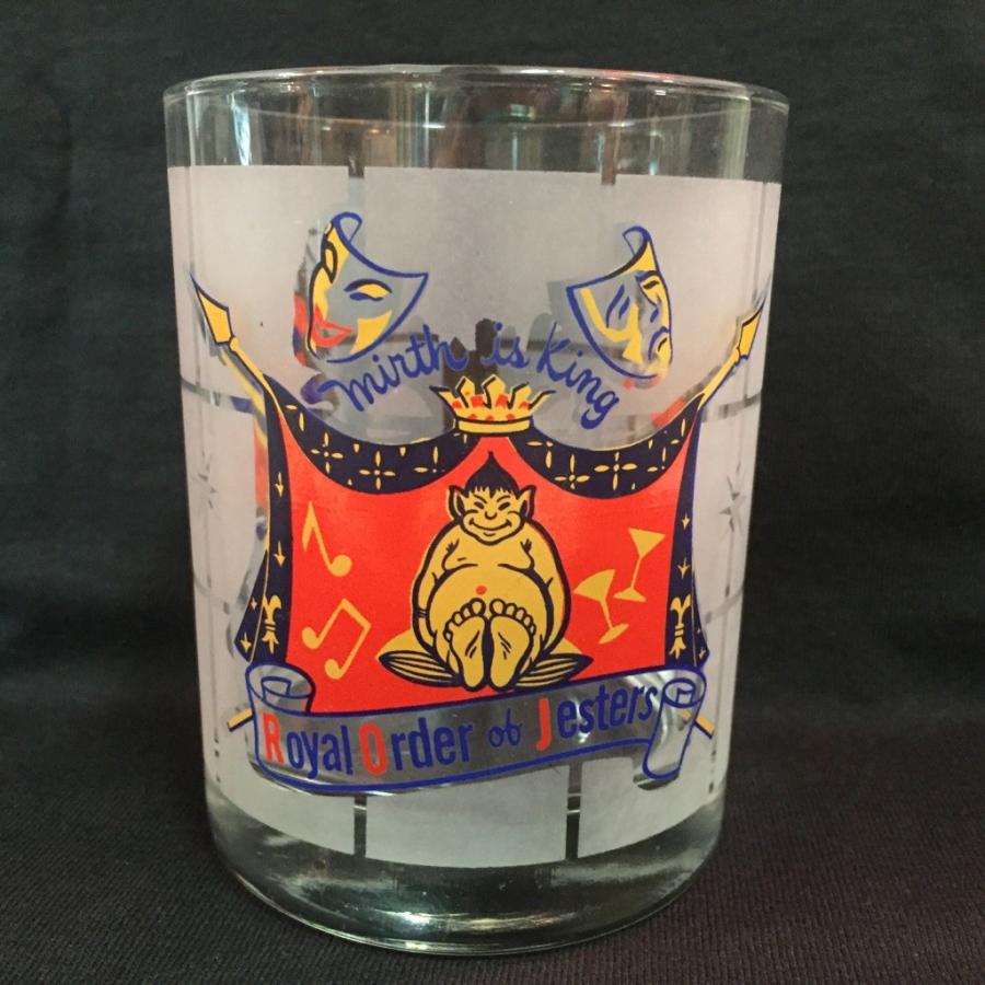 【ビンテージ ビリケン】グラス Royal Order of Jesters Mirth is King : アンティークマイク - 通販 ...