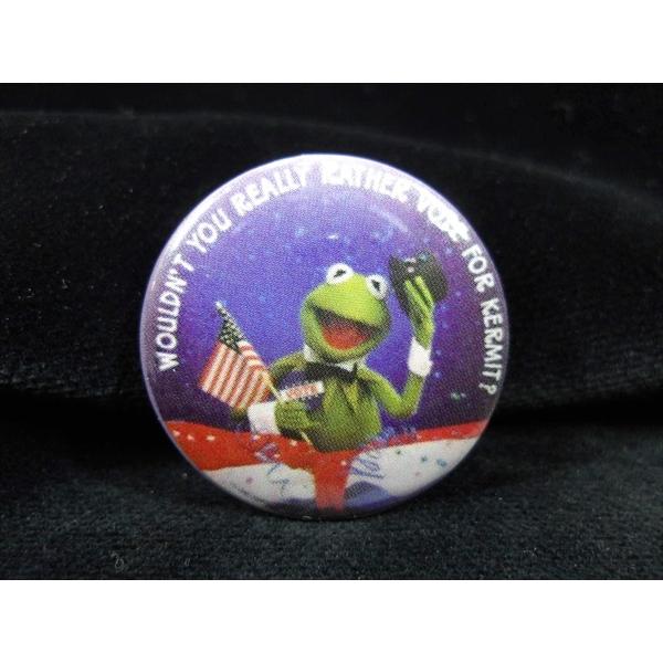 【缶バッジ/Button badge】マペッツ WOULDN'T YOU REALLY RATHER VOTE FOR KERMIT? 缶 ...