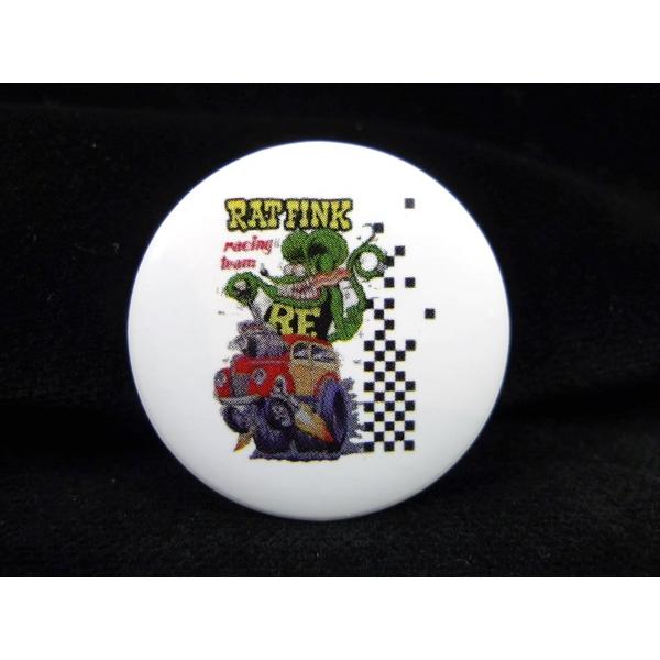 【缶バッジ/Button badge】RAT FINK racing team 缶バッジ 海外直輸入 バッジ バッチ PinBack Button Can badge アメ雑 雑貨 ...