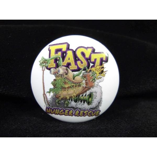 【缶バッジ/Button badge】RAT FINK FAST HUNGER RESCUE 缶バッジ 海外直輸入 バッジ バッチ PinBack Button Can badge アメ雑 ...