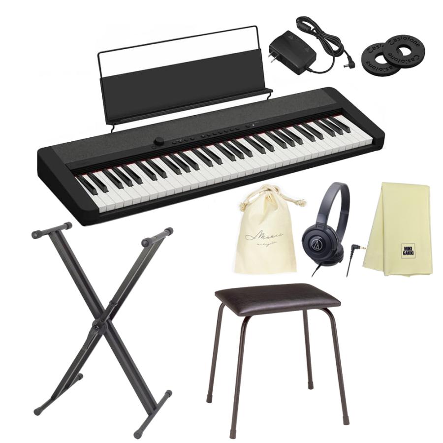 CASIO CT-S1BK 【キーボードスタンド、椅子(CB5)、ヘッドフォン(ATH-S100)、オリジナル巾着、楽器クロスセット】 ブラック キーボード カシオ 61鍵盤 : 三木楽器 ...