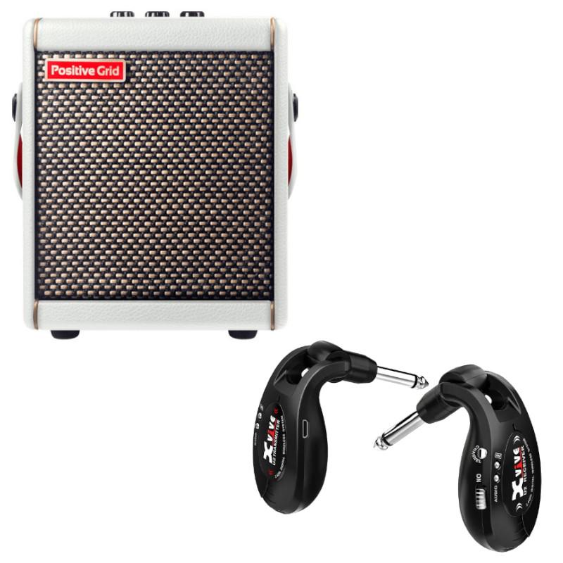 Positive Grid Spark Mini Pearl + Xvive XV-U2 Set [ワイヤレス・システム・セット ...