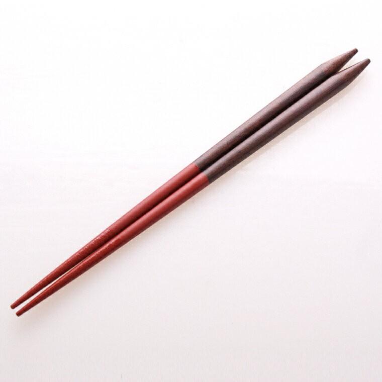 利休塗分 赤 天然木 お箸 22.5cm(16_17_P16_4) : 京都匙亀 - 通販 - Yahoo!ショッピング