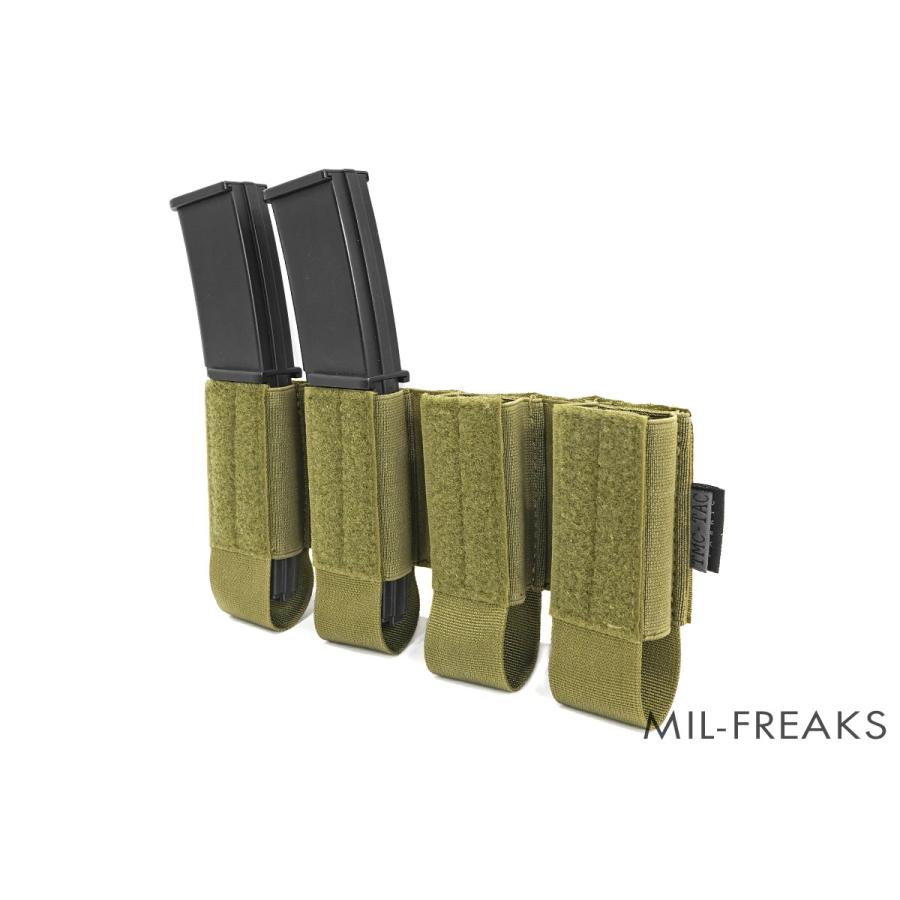 TMC Ferroタイプ Turnover SMG LARGE (MPX, MP7等) クアッド マガジンポーチインサート カーキ ...