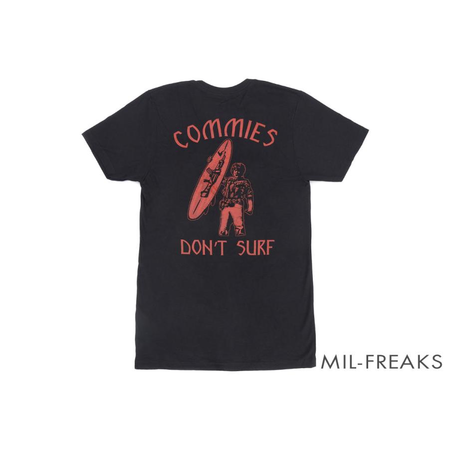 URT “COMMIES DON'T SURF” Tシャツ ソリッドブラック[US-L (日本サイズL/XL)] : ミリタリーショップ ...