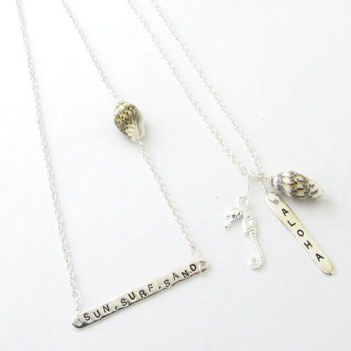 ネックレス ペンダント レディース 本物の貝が付いたチェーンネックレス メッセージプレート シェル KN32011 : アクセサリーと雑貨 ...