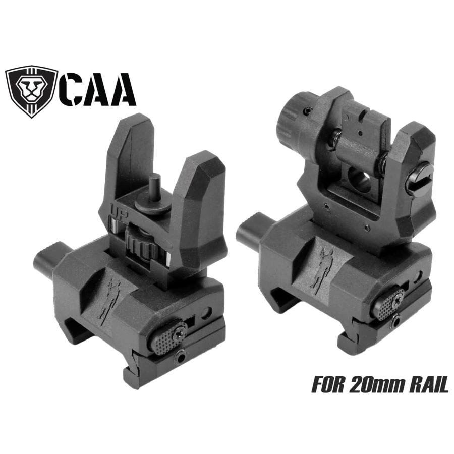 CAA-FRS-001BK CAA Airsoft FSS フリップアップ サイトセット for 20mmレール CAD-SIS-01-BK ...