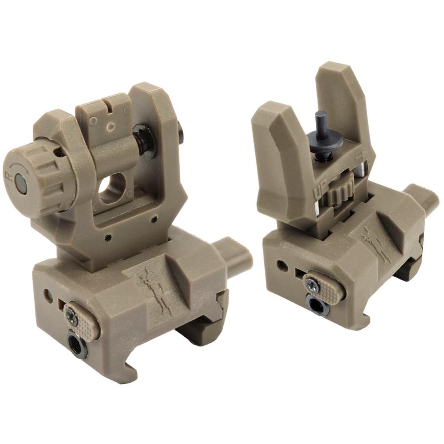 CAA-FRS-001DE CAA Airsoft FSS フリップアップ サイトセット for 20mmレール CAD-SIS-01-DE ...