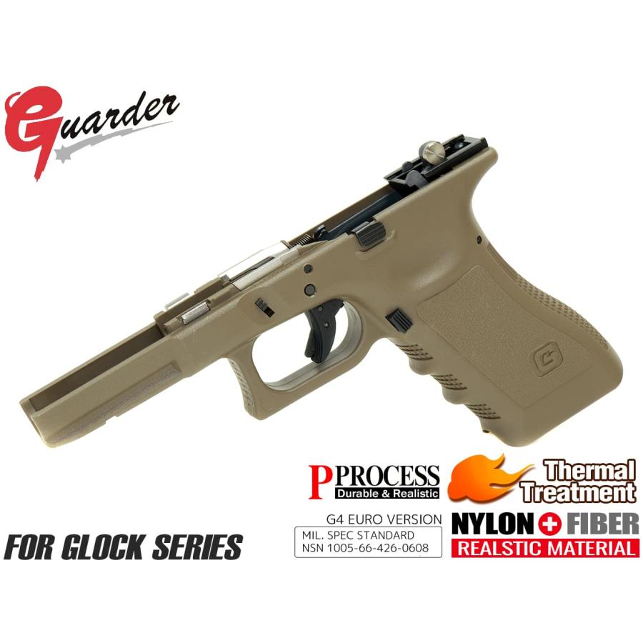 GLK-168(G)FDE GUARDER 2019Ver Gen3 GLOCK フレームコンプリートセット G4 style フラットダークアース G17/G22/G34用 GLOCK ...