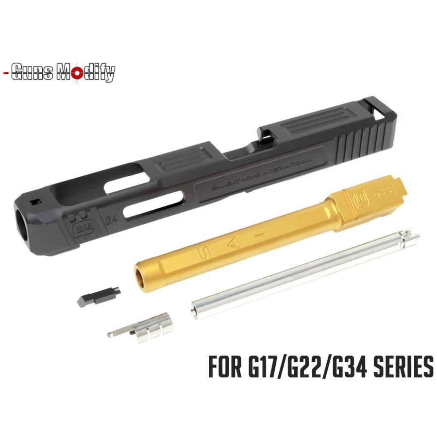 GM0325 Guns Modify G34 SA CNC Tier 1 アルミスライド＆ステンレス ボックスフルート アウターバレルセット : MILITARY BASE - 通販 ...