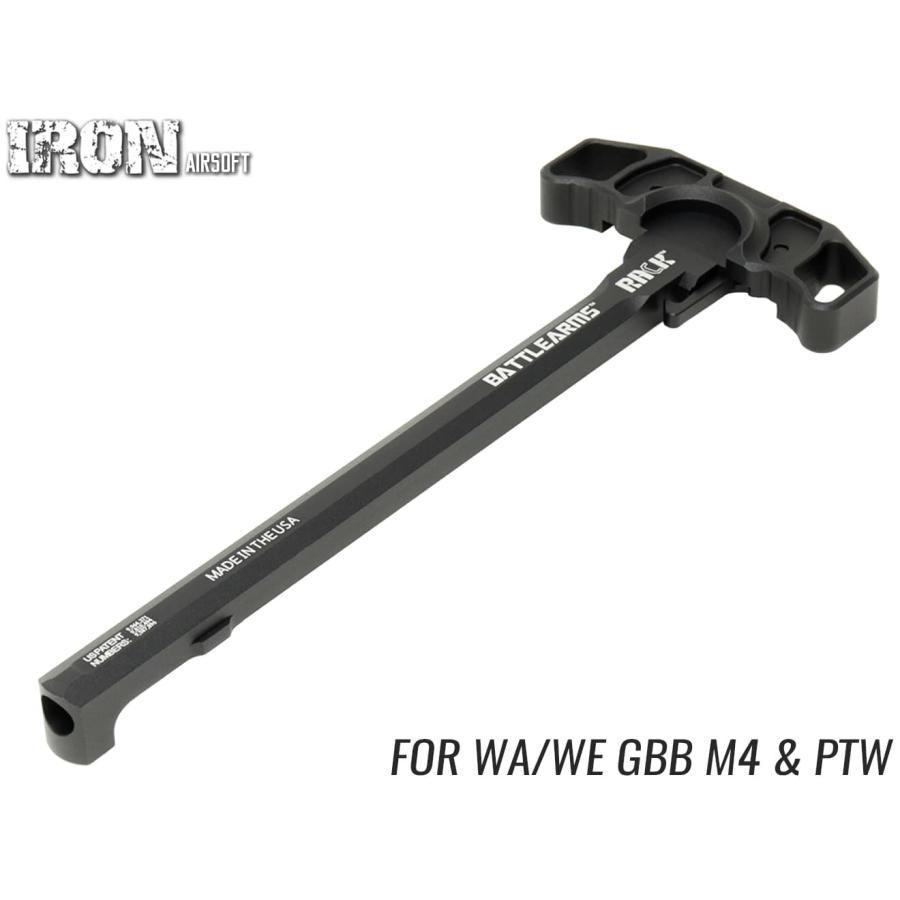 IRO-1905K IRON AIRSOFT BADスタイル RACK アルミCNC アンビチャージングハンドル WA/WE GBB M4 ...