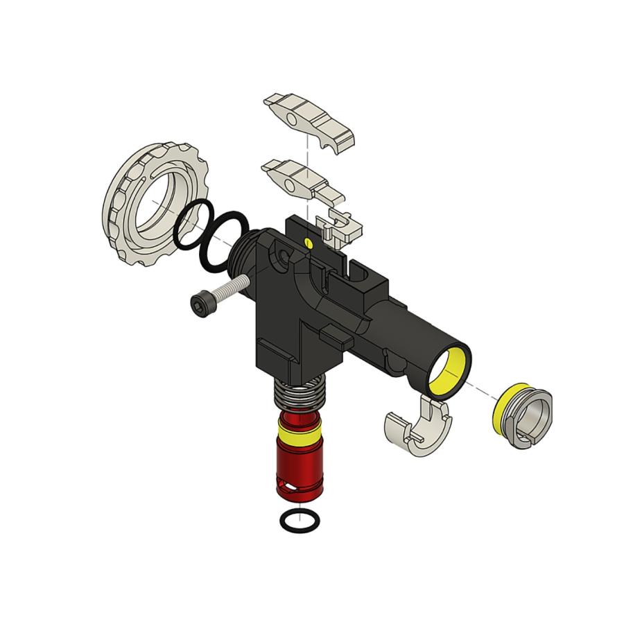 RA-AE-184 RETRO ARMS EN AW7075-T651 CNC ホップアップチャンバー AR15 PRO for AEG M4 ...