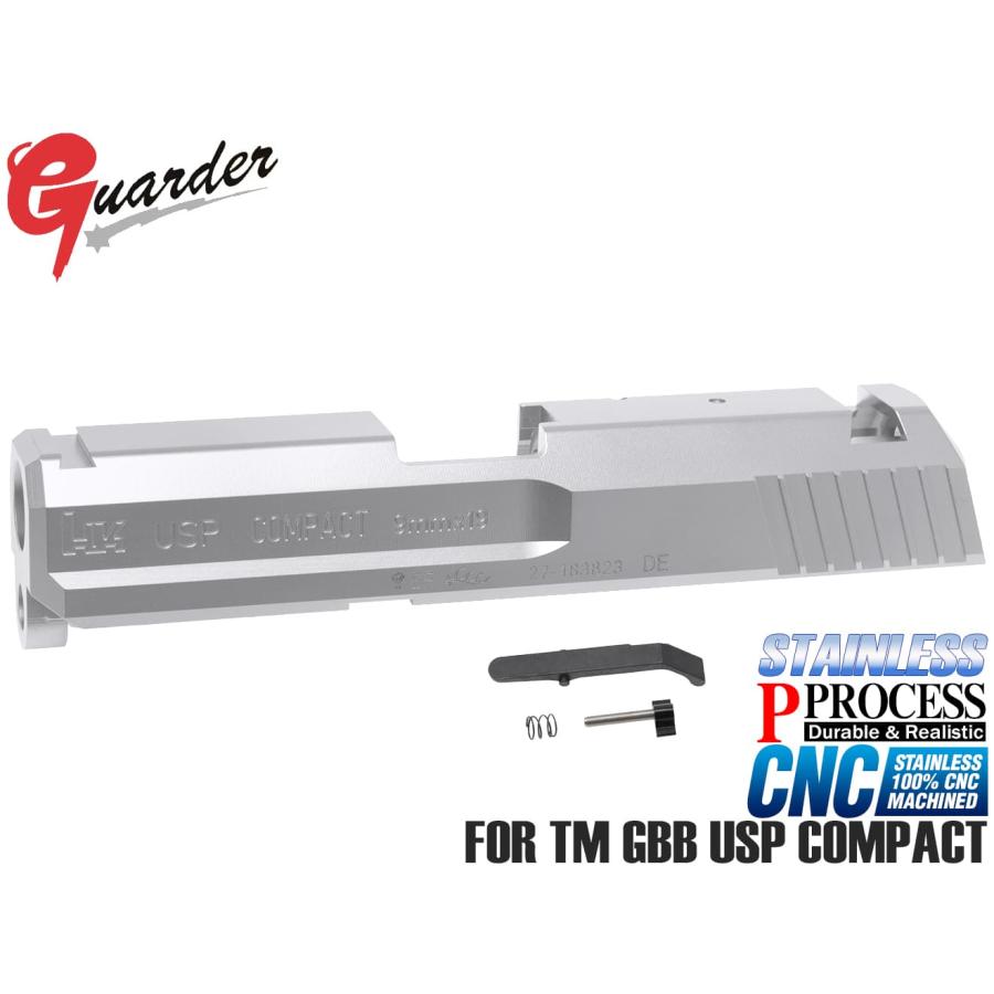 USP-35(SV) GUARDER USP 9mmマーキング ステンレスCNC スライド for マルイ GBB USPコンパクト ...