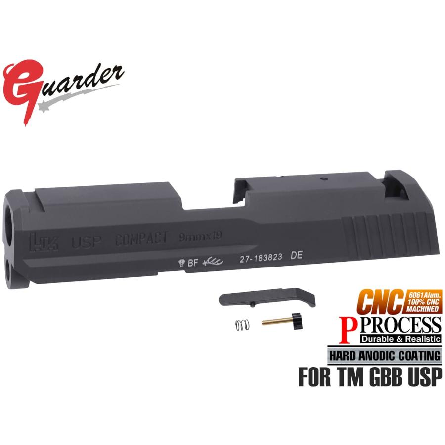 USP-36(BK) GUARDER USP 9mmマーキング アルミCNC スライド for マルイ GBB USPコンパクト : MILITARY BASE - 通販 - Yahoo!ショッピング