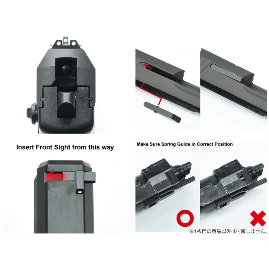 USP-36(BK) GUARDER USP 9mmマーキング アルミCNC スライド for マルイ GBB USPコンパクト ...