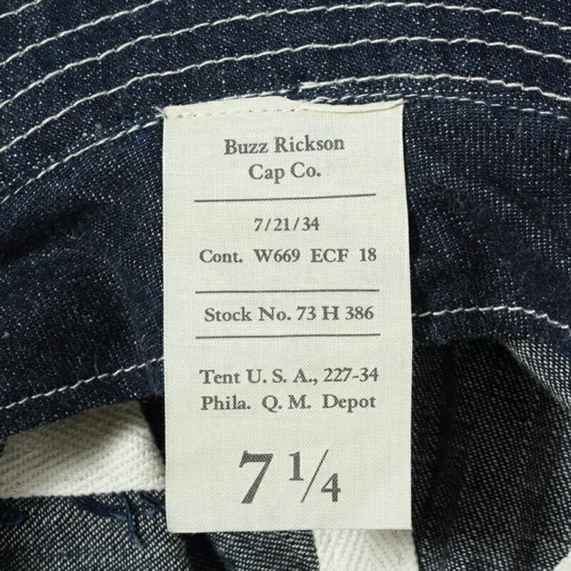 BUZZ RICKSON'S / バズリクソンズ DENIM WORKING HAT 日本製 定番 ミリタリー デニム ハット BR01476 ...