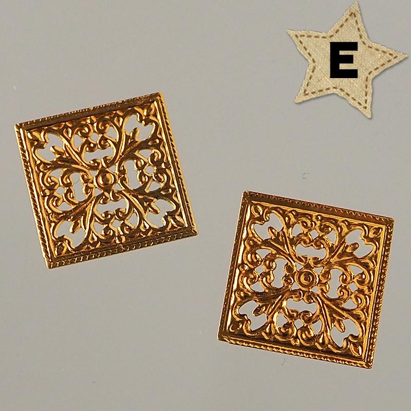 【2個 70円】透かしパーツ 貼り付けパーツ アクセサリーパーツ 四角 羽 コーナー : Milky Ribbon - 通販 - Yahoo!ショッピング