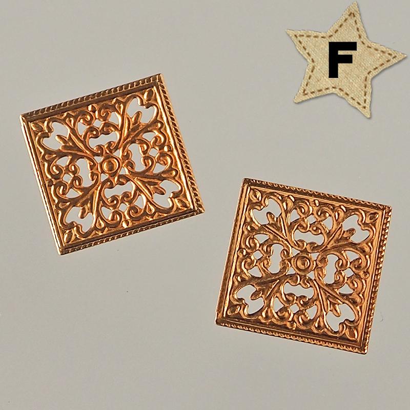 【2個 70円】透かしパーツ 貼り付けパーツ アクセサリーパーツ 四角 羽 コーナー : Milky Ribbon - 通販 - Yahoo!ショッピング