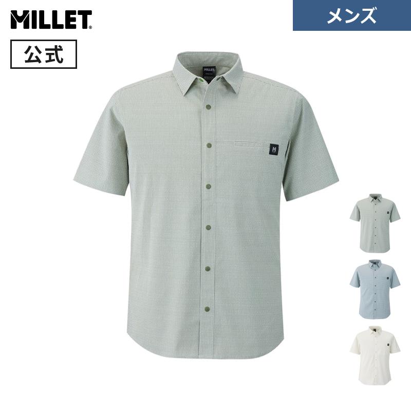 MILLET ミレー インセクト バリヤー チェックシャツ ショートスリーブ MIV03195-N9412 メンズ MILLET（ミレー） アウトレット公式 インセクト バリヤー チェック