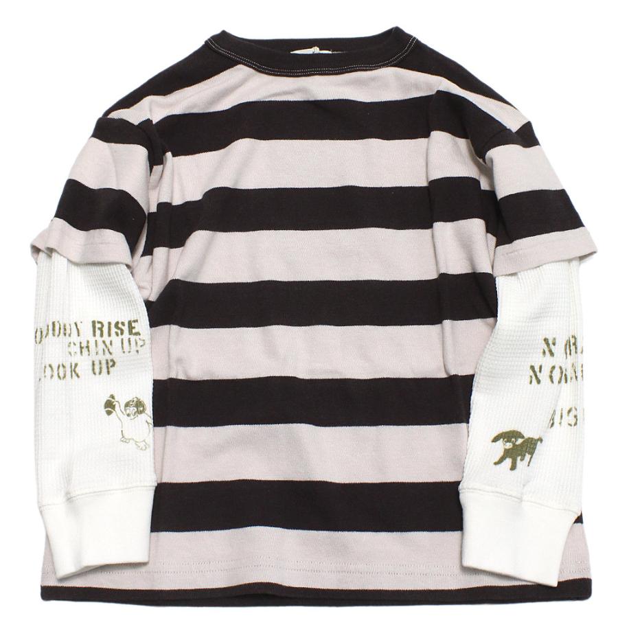 DENIM DUNGAREE 長袖Tシャツ "デニム＆ダンガリー デニムアンドダンガリー" ワイドボーダーテンジク レイヤード TEE 2BK ...