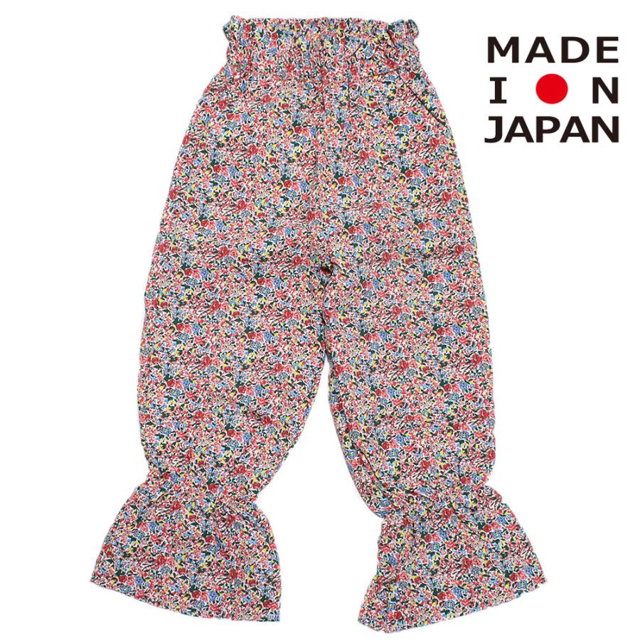 ロングパンツ "フォークメイド フォルクメイド" 子供服 floral pattem ドロワーパンツ フローラルレッド :fol24ss018 ...