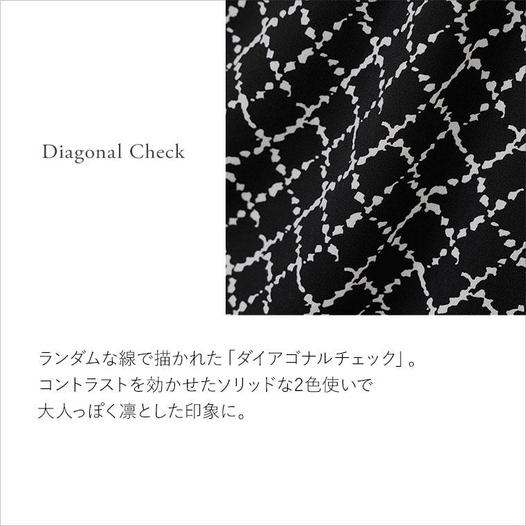 mimigrant ワンピース レディース ルアナ Yライン ダイアゴナルチェック opm7b-050003 きれいめ 30代 40代 50代 ...