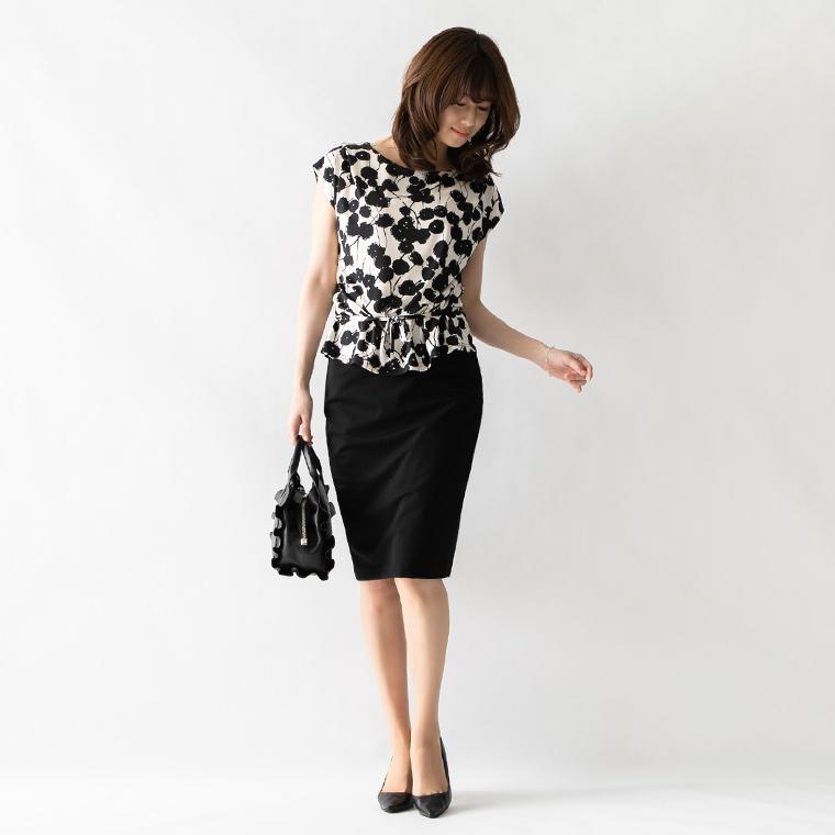 mimigrant ブラウス 2WAYブラウス ピンポンマム tp002-0008 きれいめ 30代 40代 50代 着やせ 上品 大きいサイズ一分袖 春夏秋 : mimigrant ...