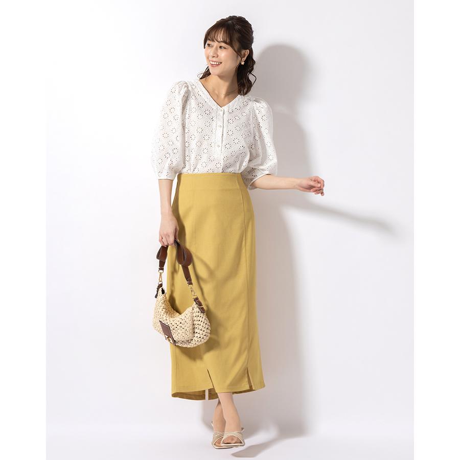 mimigrant ブラウス 2WAYブラウス パフスリーブ レース きれいめ 30代 40代 50代 着やせ 上品 大きいサイズ トールサイズあり tp013-0001 半袖 五分袖 春夏秋 ...