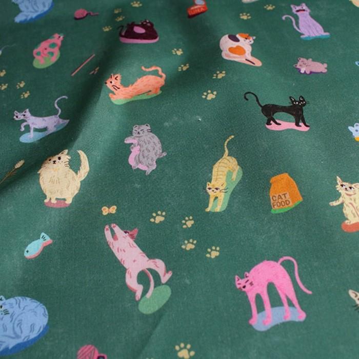猫柄生地 nora. ねこの日々 （50cm単位） : 猫雑貨MIMIKOBO - 通販 - Yahoo!ショッピング