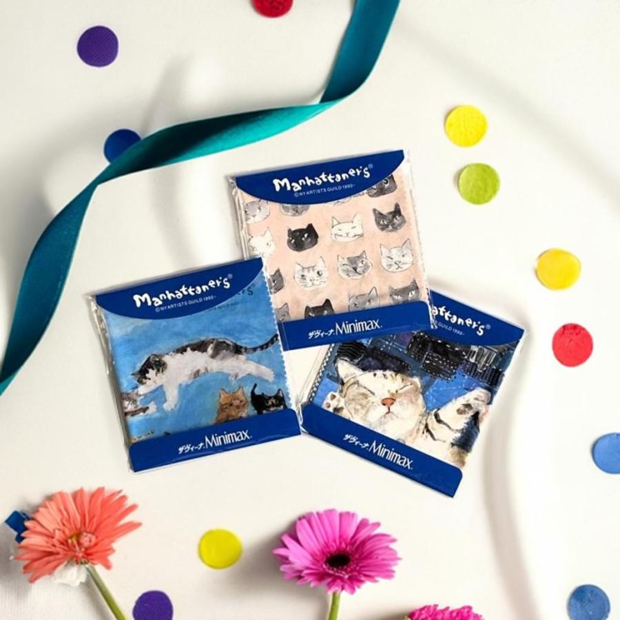 Manhattaner's マンハッタナーズ メガネクロスMAN-36 ミケちゃんと藍染刺し子 猫 : 猫雑貨MIMIKOBO - 通販 - Yahoo!ショッピング