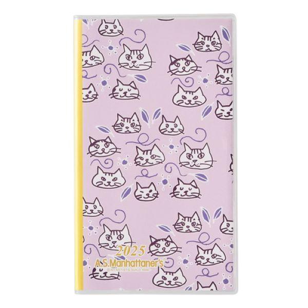 A.S.マンハッタナーズ 2025手帳（スリム） 猫顔コンテスト : 250018 : 猫雑貨MIMIKOBO - 通販 - Yahoo!ショッピング